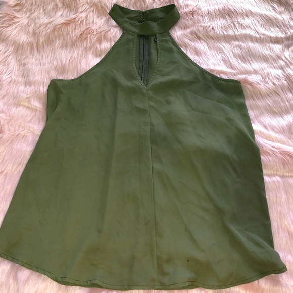 Express | Tops | Express Green Keyhole Halter Top | Poshmark